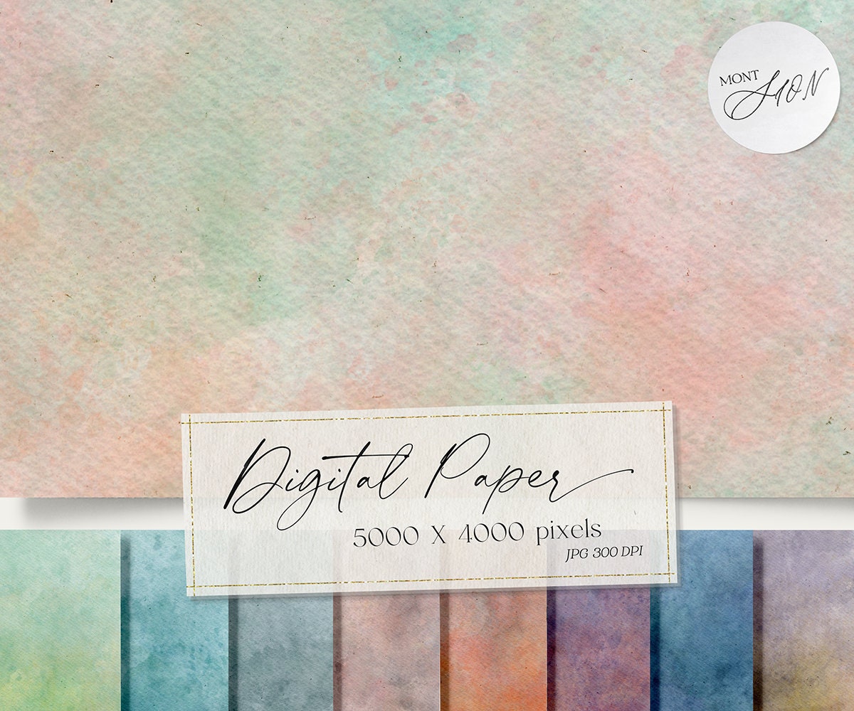 110 Huge Watercolor Digital Paper Pack, Watercolor Backgrounds ...