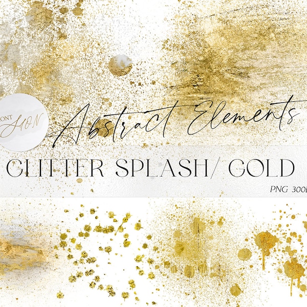 Gold Abstract - Etsy