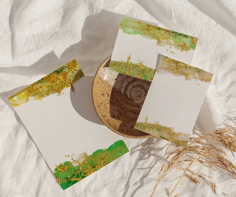 Abstract Borders Clip Art Set Yellow/green/gold - Etsy