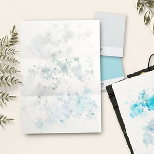 60 Abstract Watercolor Clip Art Set, Blue Watercolor Glitter Shapes PNG ...