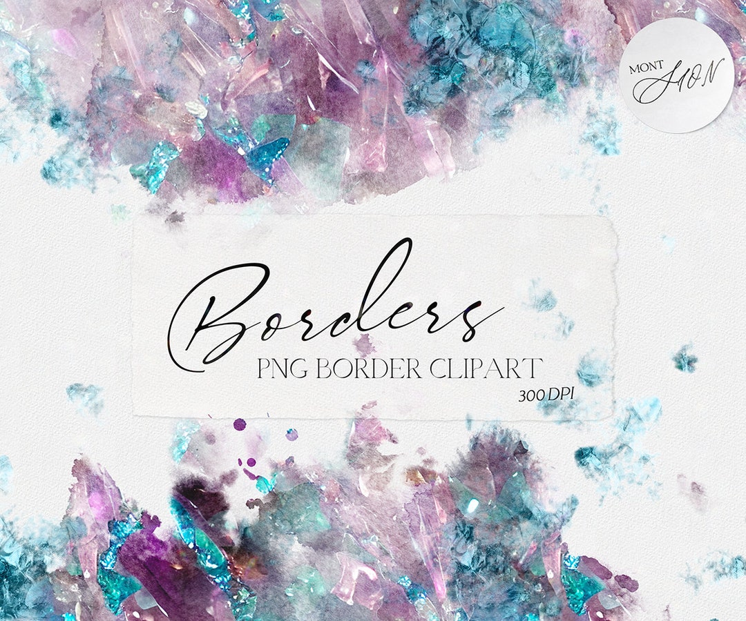 Purple Blue Abstract Border, Abstract Borders Clipart, Transparent ...