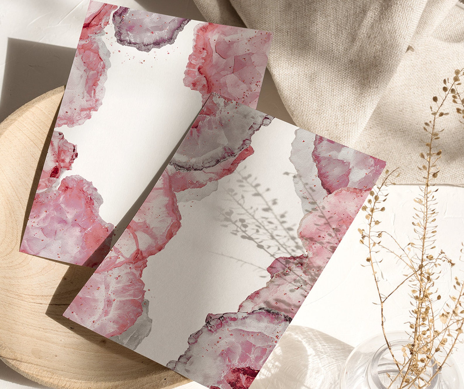 Abstract Gemstone Borders Clipart, Pink Crystal Border PNG, Transparent ...