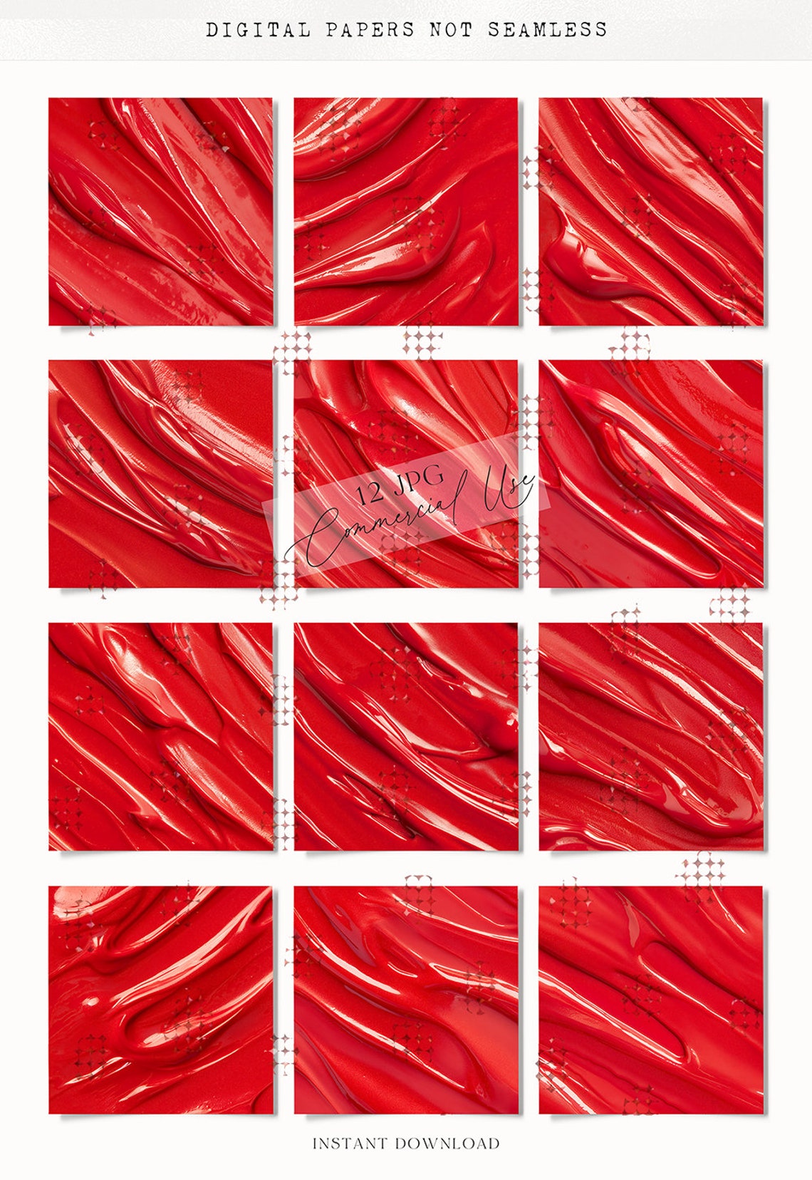 Red Cream Digital Paper Pack, Soft Cosmetic Cream Texture Images ...