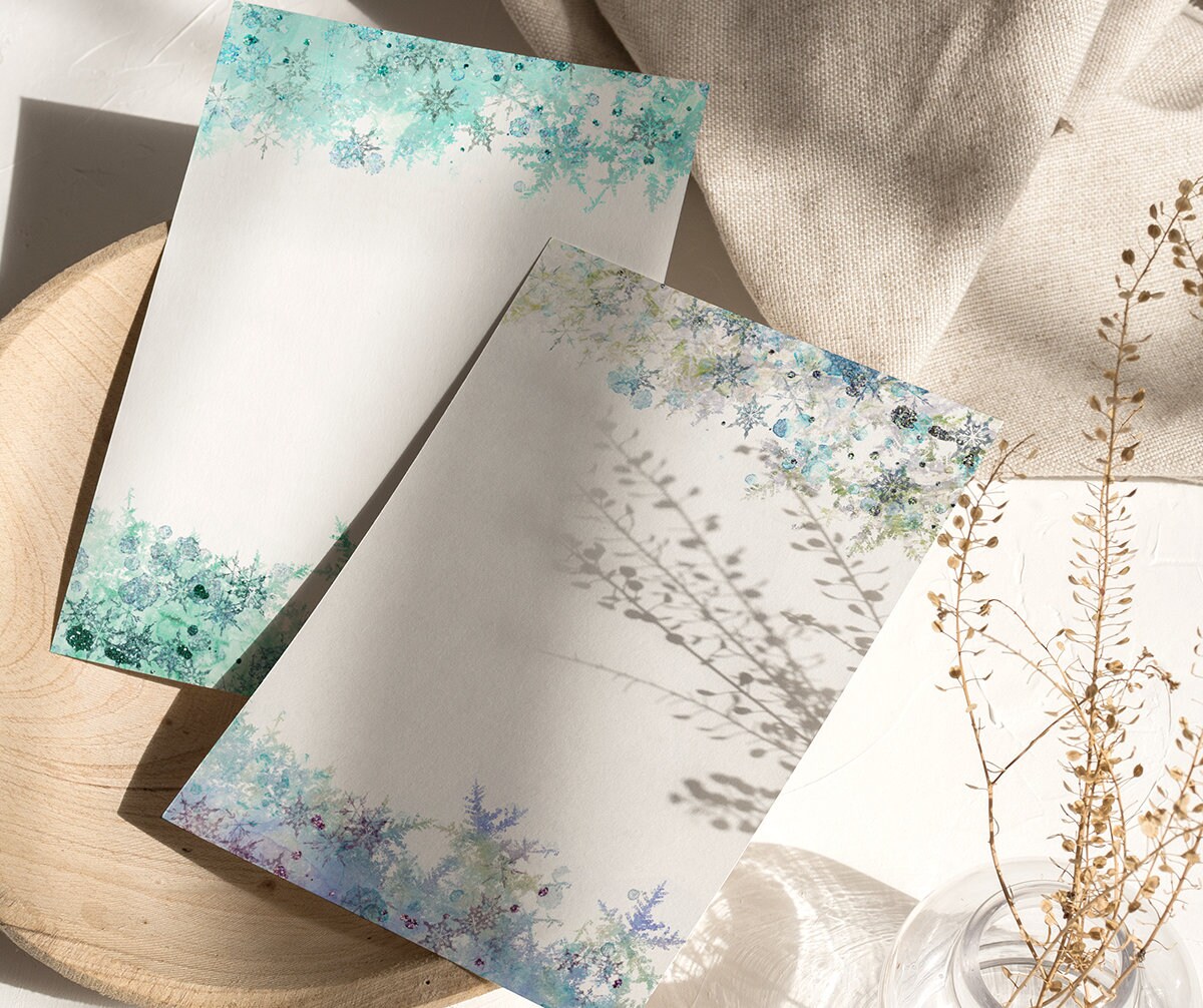 Frost Borders Clip Art Set, Blue/purple/green/glitter/aesthetic Clipart ...