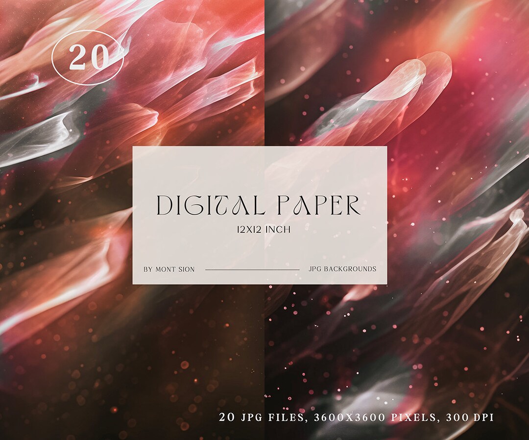 Abstract Lights Digital Paper Pack, Light Overlays, Aesthetic Textures ...
