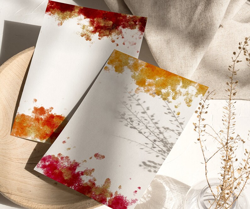 Abstract Borders Clipart, Watercolor Gold/red Orange Border, Watercolor ...