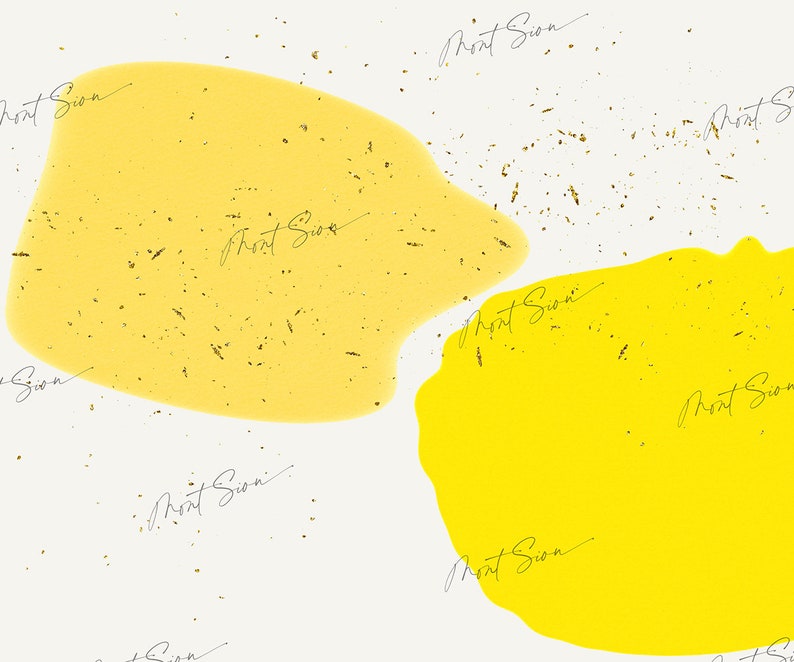 56 Yellow Abstract Clipart Set, Abstract Shapes+gold Splatters+seamless ...