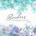 Frost Borders Clip Art Set, Blue/purple/green/glitter/aesthetic Clipart ...