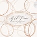 Gold Circle Frame Clipart Set, Logo Frame PNG, Gold Round Border Clip ...