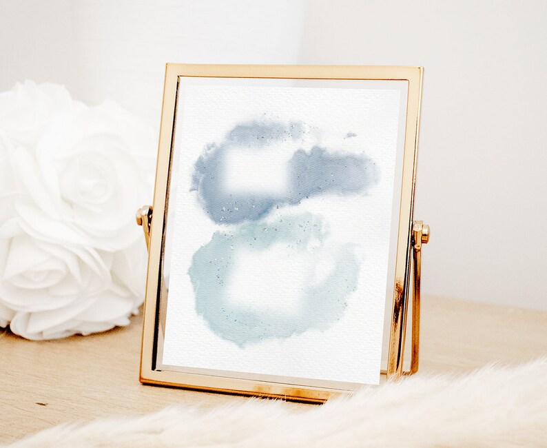Watercolor Glitter Frame Clipart, Logo Frame PNG, Watercolor Border ...