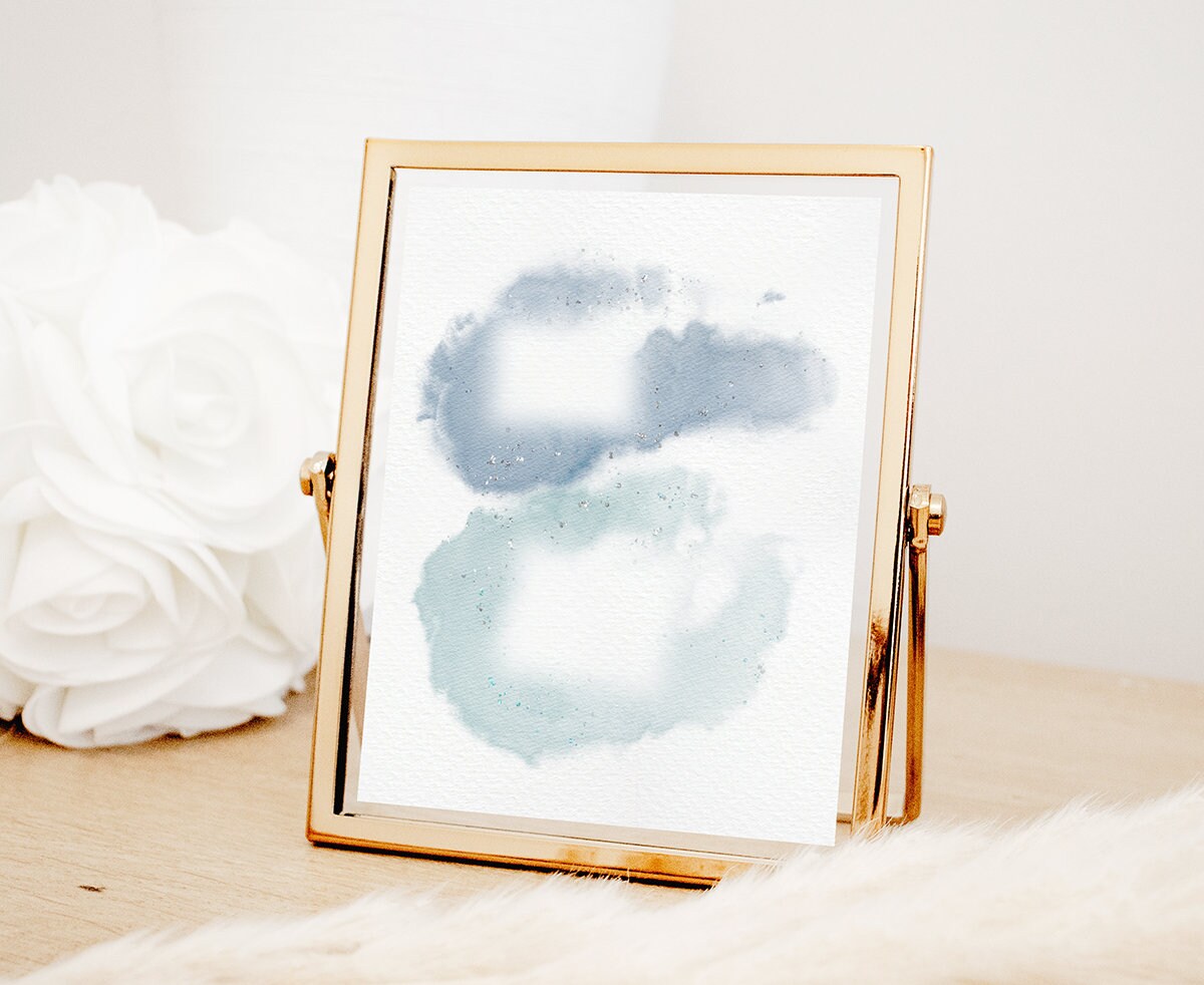 Watercolor Glitter Frame Clipart, Logo Frame PNG, Watercolor Border ...