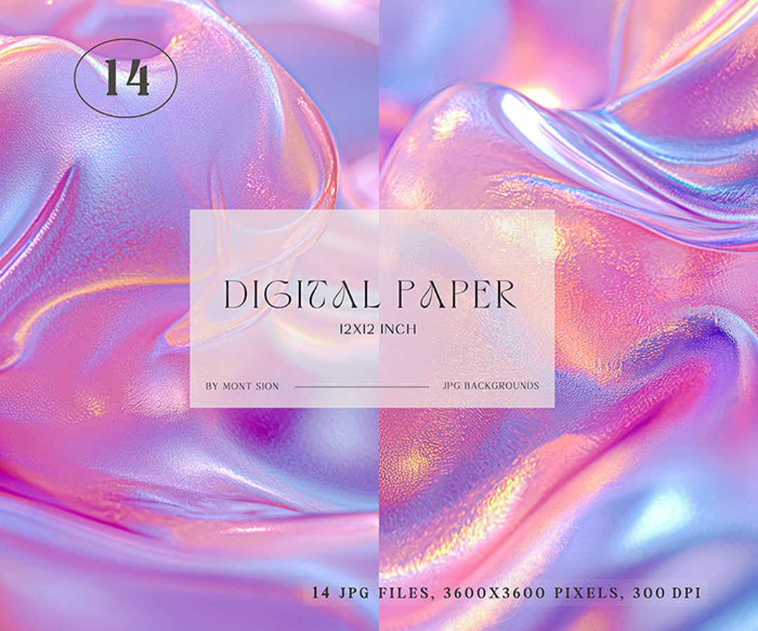 Holographic Digital Paper Pack, 3d Holographic Texture Images ...