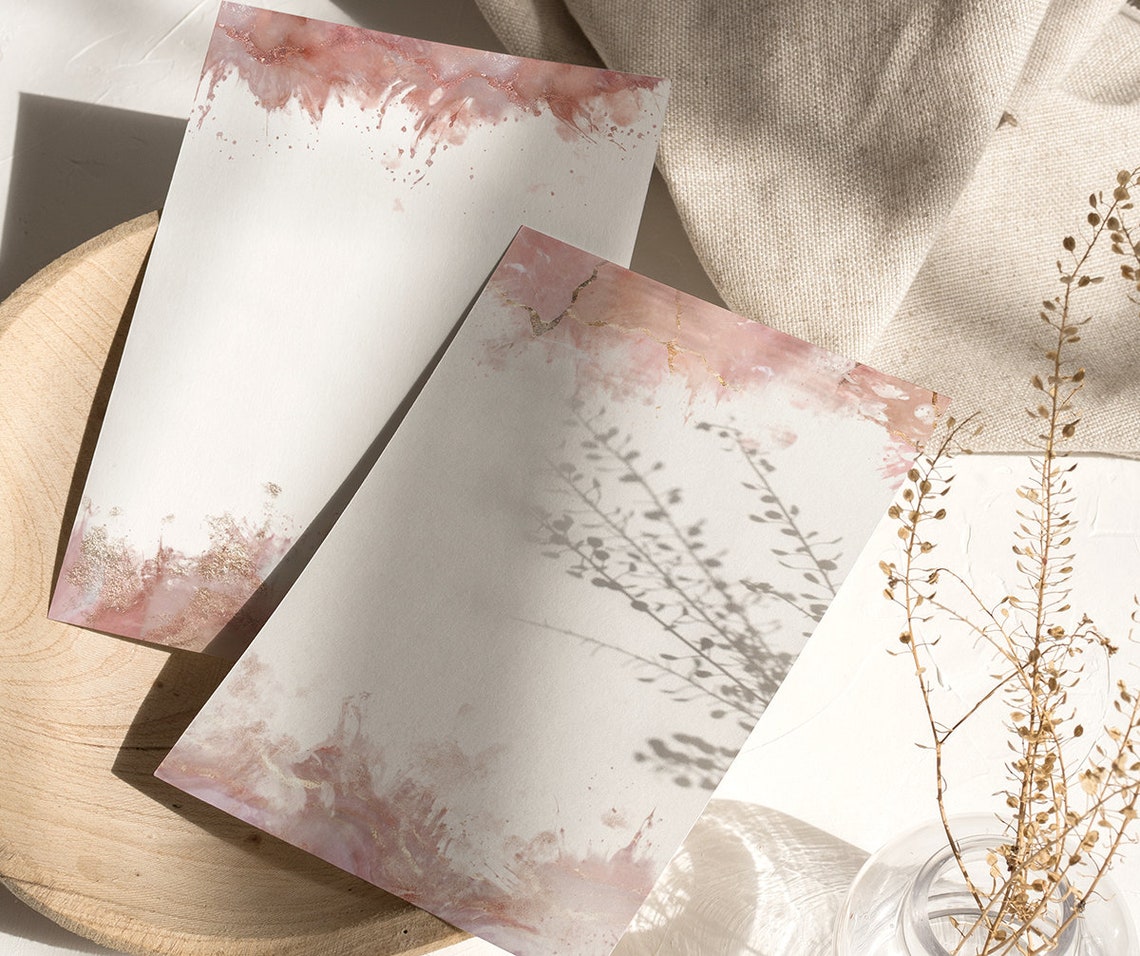 Rose Gold Marble Border, Aesthetic Borders Clip Art, Transparent ...