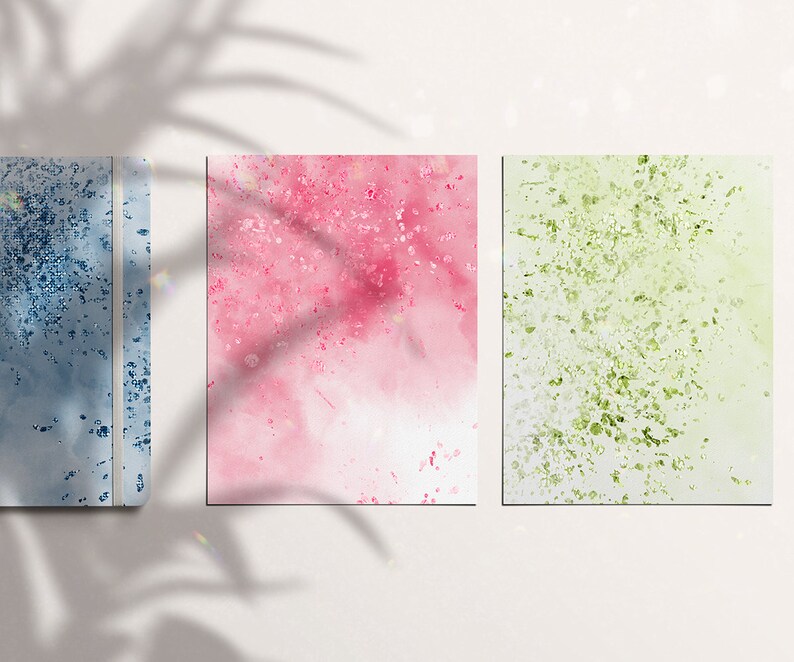 21 Glitter Splatter Digital Paper, Blue/red/green/beige Pink Background ...