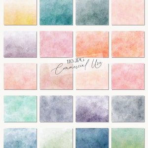 110 Huge Watercolor Digital Paper Pack, Watercolor Backgrounds ...