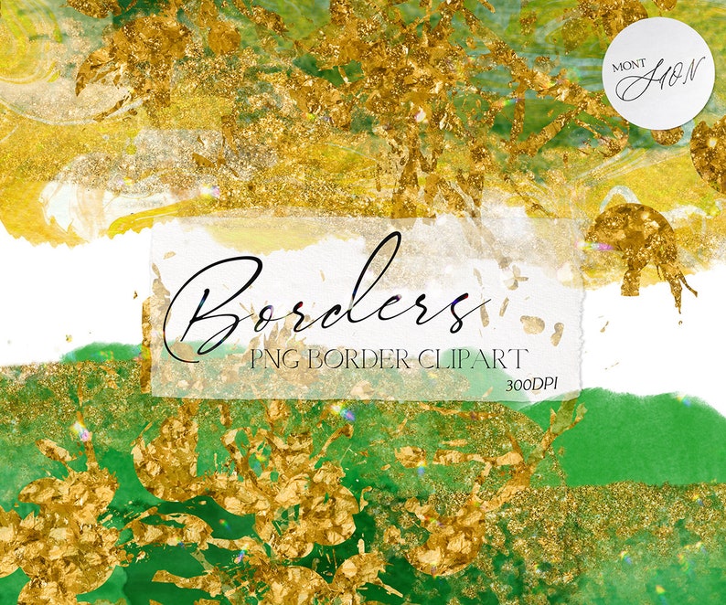 Abstract Borders Clip Art Set Yellow/green/gold - Etsy