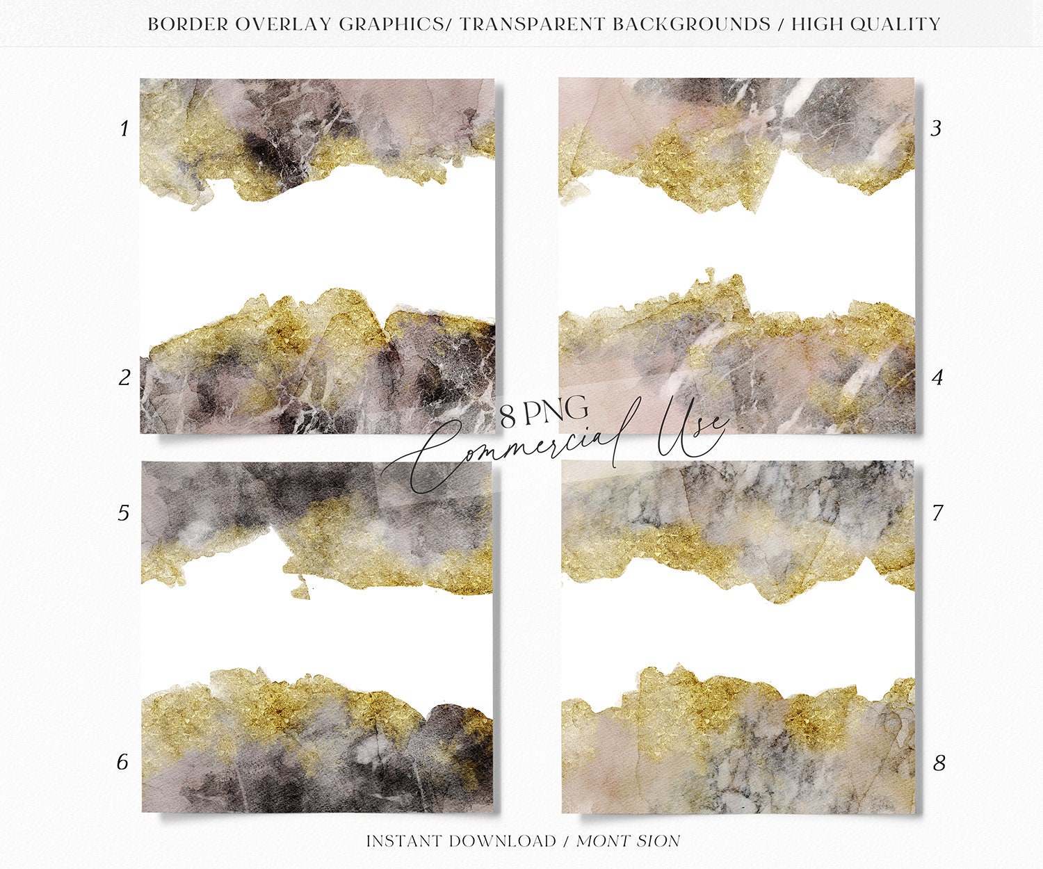 Aesthetic Borders Clipart, Gold Abstract Borders, Transparent ...