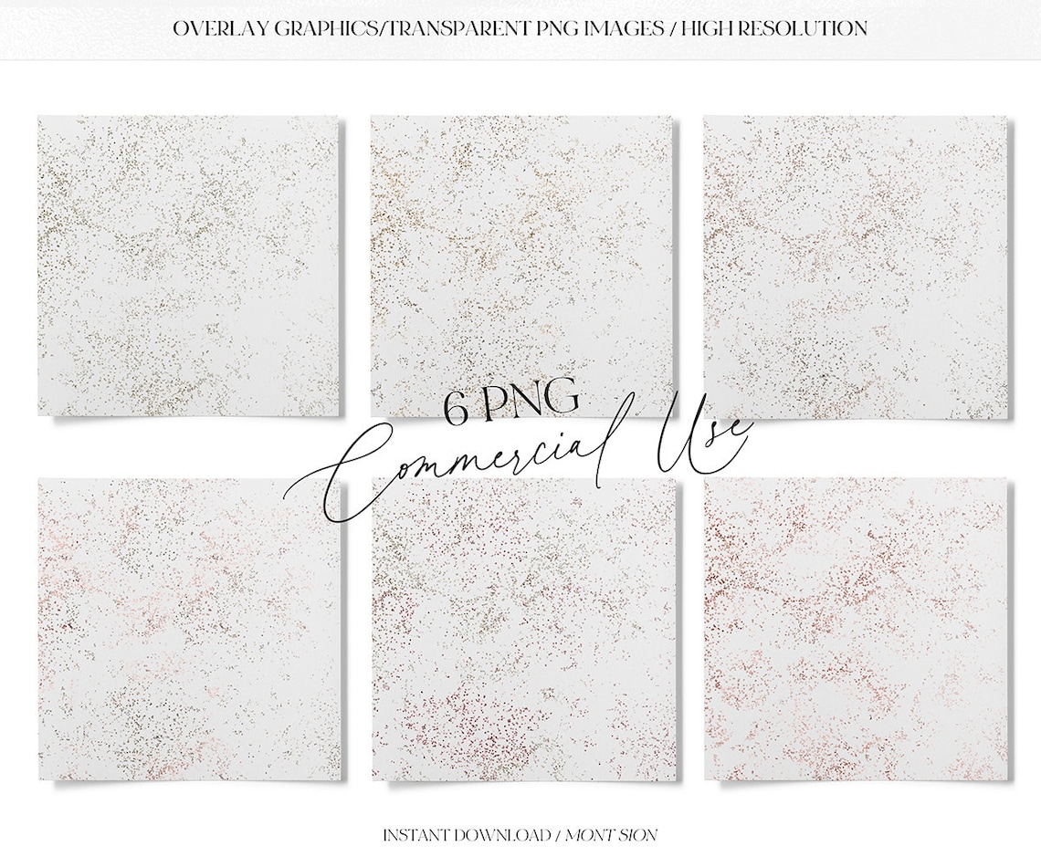Pink Gold Backgrounds PNG Rose Gold/glitter Overlays - Etsy