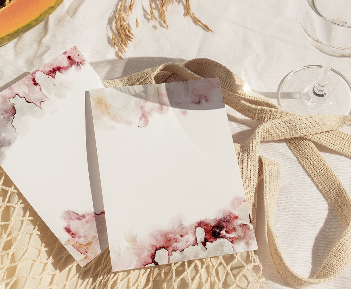 Aesthetic Borders Clip Art, Red Abstract Watercolor Border PNG ...