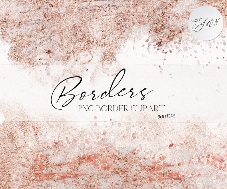 Aesthetic Borders Clipart, Rose Gold Borders, Transparent Backgrounds ...