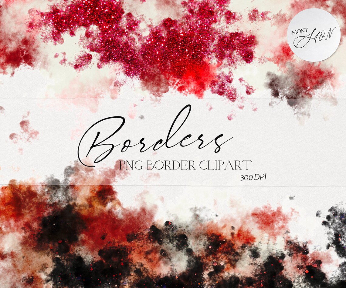 Abstract Borders Clipart, Abstract Glitter Borders, Transparent ...