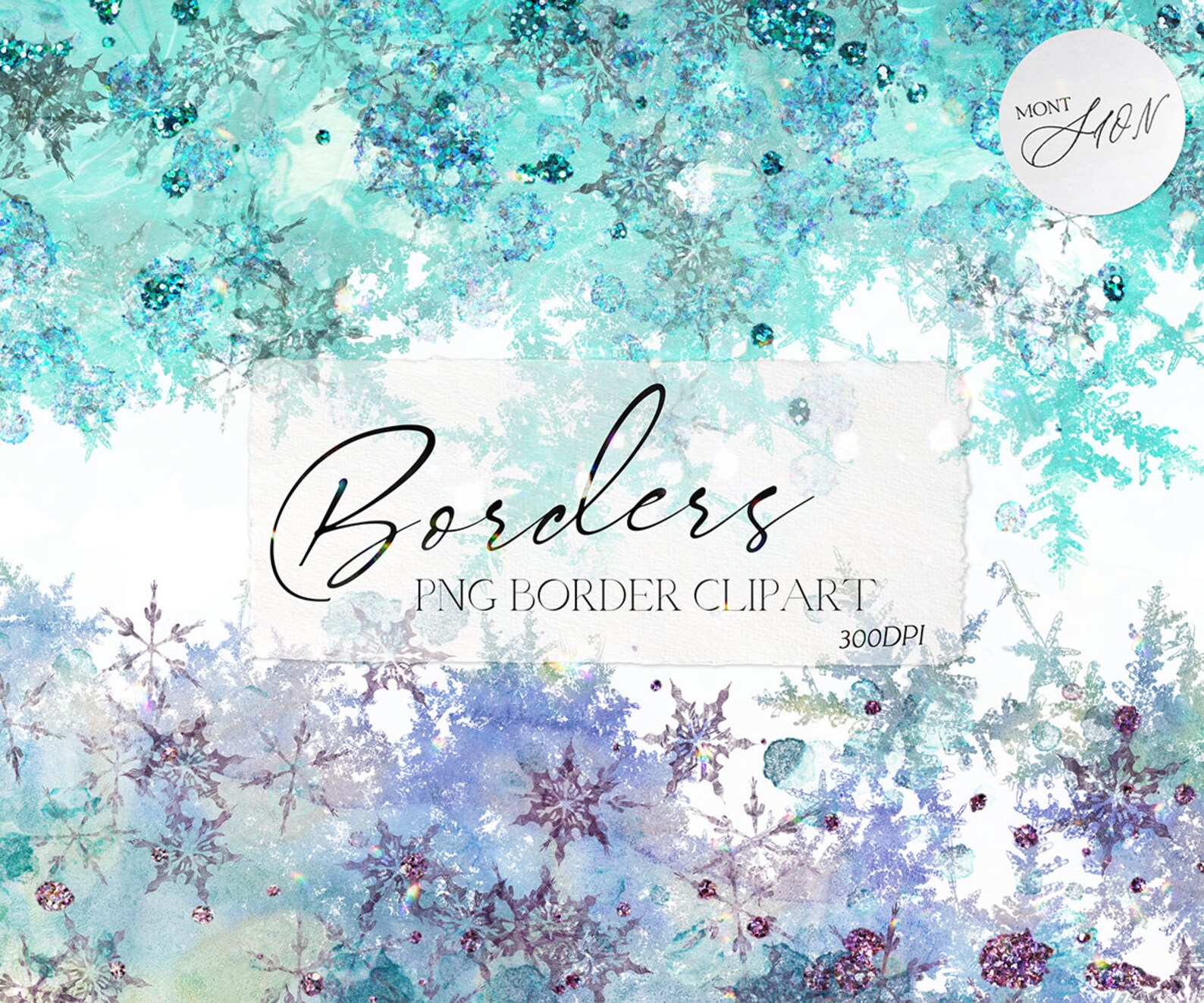 Frost Borders Clip Art Set - Etsy