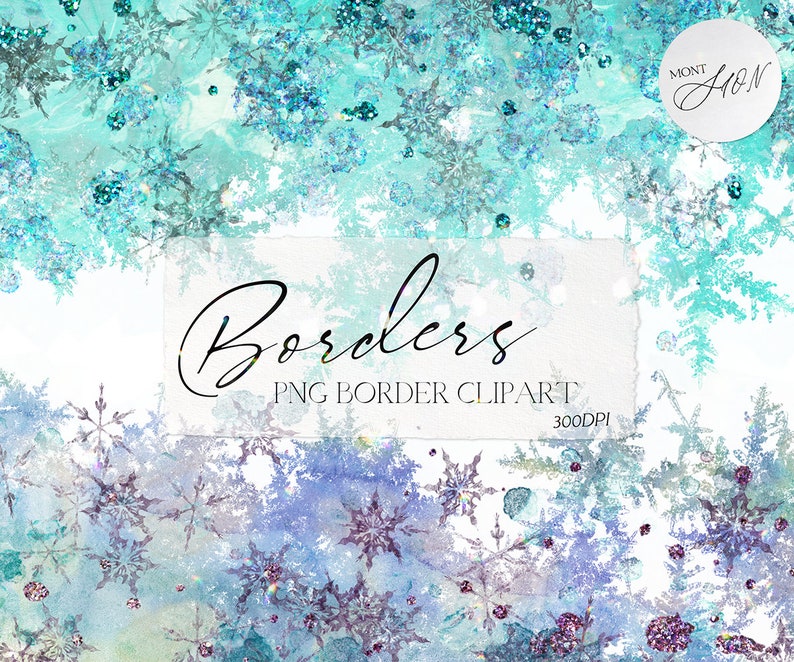 Frost Borders Clip Art Set - Etsy