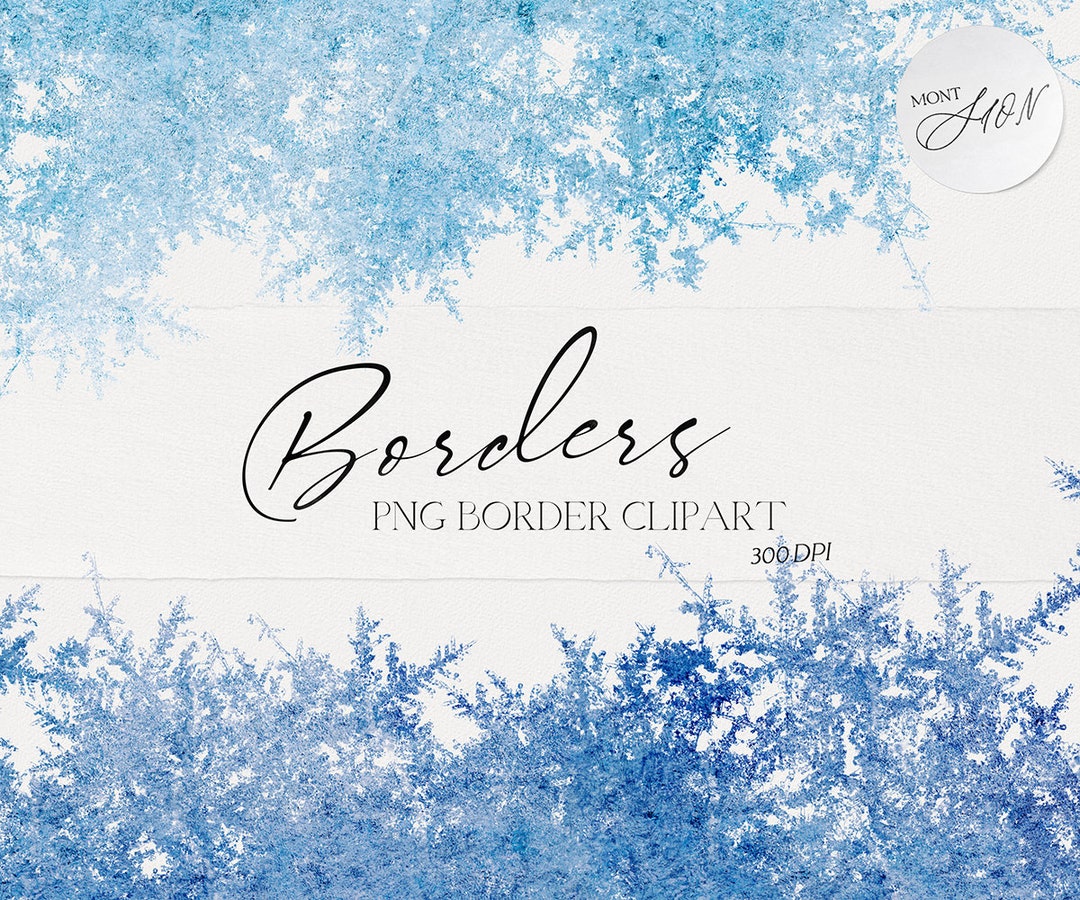 Frost Borders Clipart, Snowflake Border PNG, Transparent Backgrounds ...