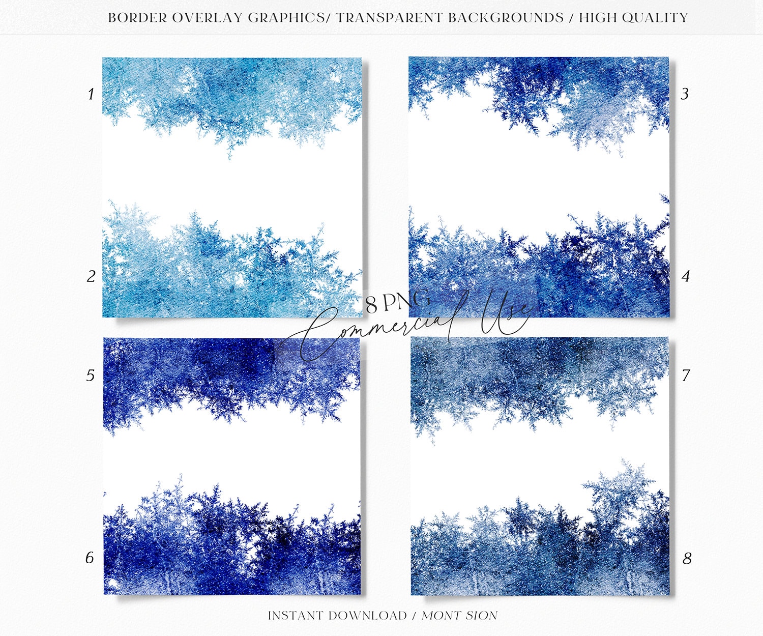 Frost Borders Clipart, Snowflake Border PNG, Transparent Backgrounds ...