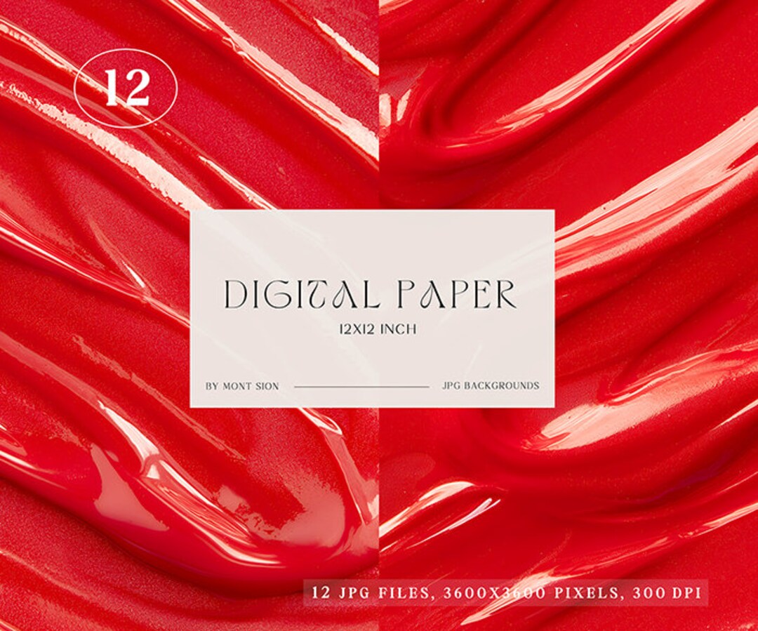 Red Cream Digital Paper Pack, Soft Cosmetic Cream Texture Images ...