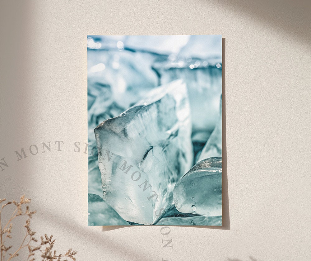 Ice Digital Paper Pack, Frozen Ice Cube Backgrounds, Digital Craft ...