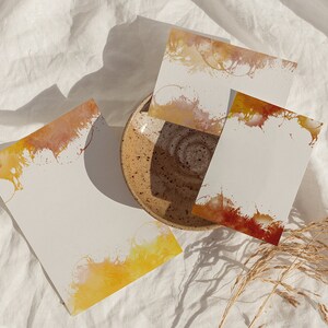 Abstract Borders Clipart, Orange Watercolor Border, Watercolor Texture ...