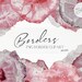 Abstract Gemstone Borders Clipart, Pink Crystal Border PNG, Transparent ...