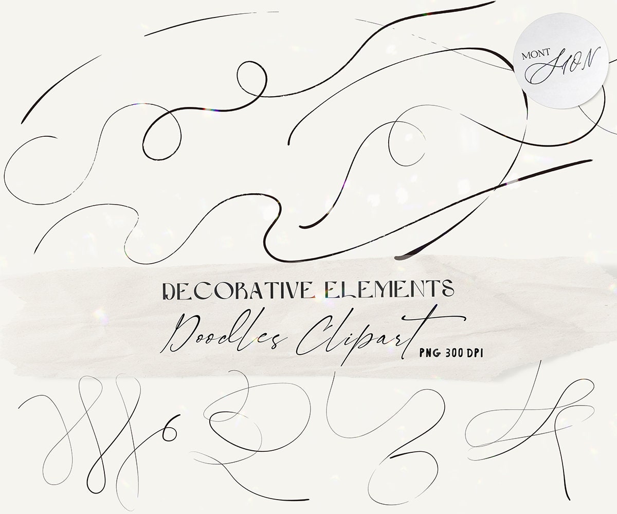 55 Line Doodles Clipart, Abstract Black Lines, Black Lines PNG, Line ...