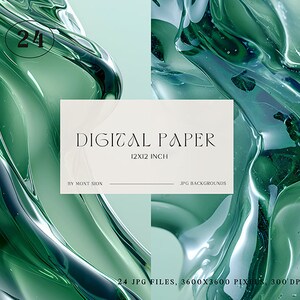 Abstract Liquid Digital Papers, 3D Abstract Fluid Forms, Aesthetic ...
