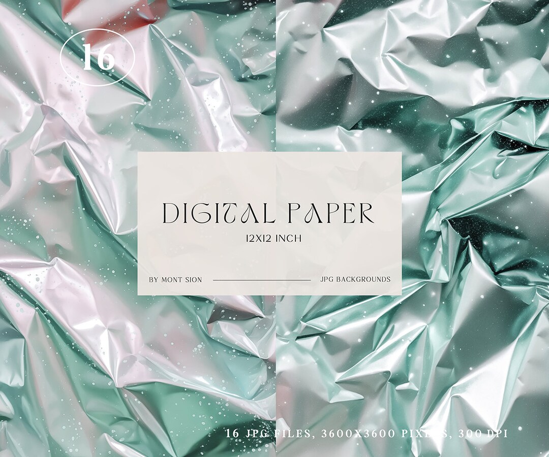 Wrinkled Foil Digital Paper Pack, Abstract Texture Backgrounds, Digital ...