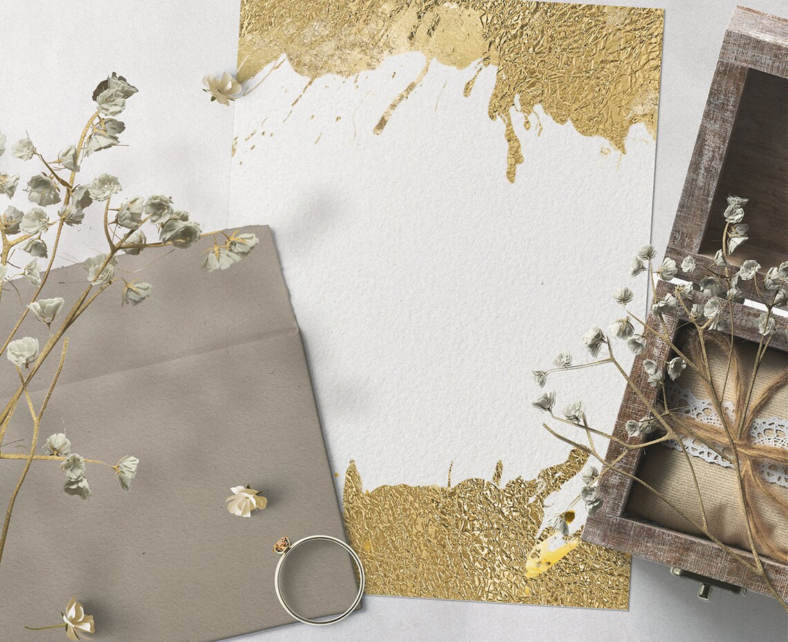 Gold Abstract Borders Clipart, Gold Border PNG, Transparent Backgrounds ...