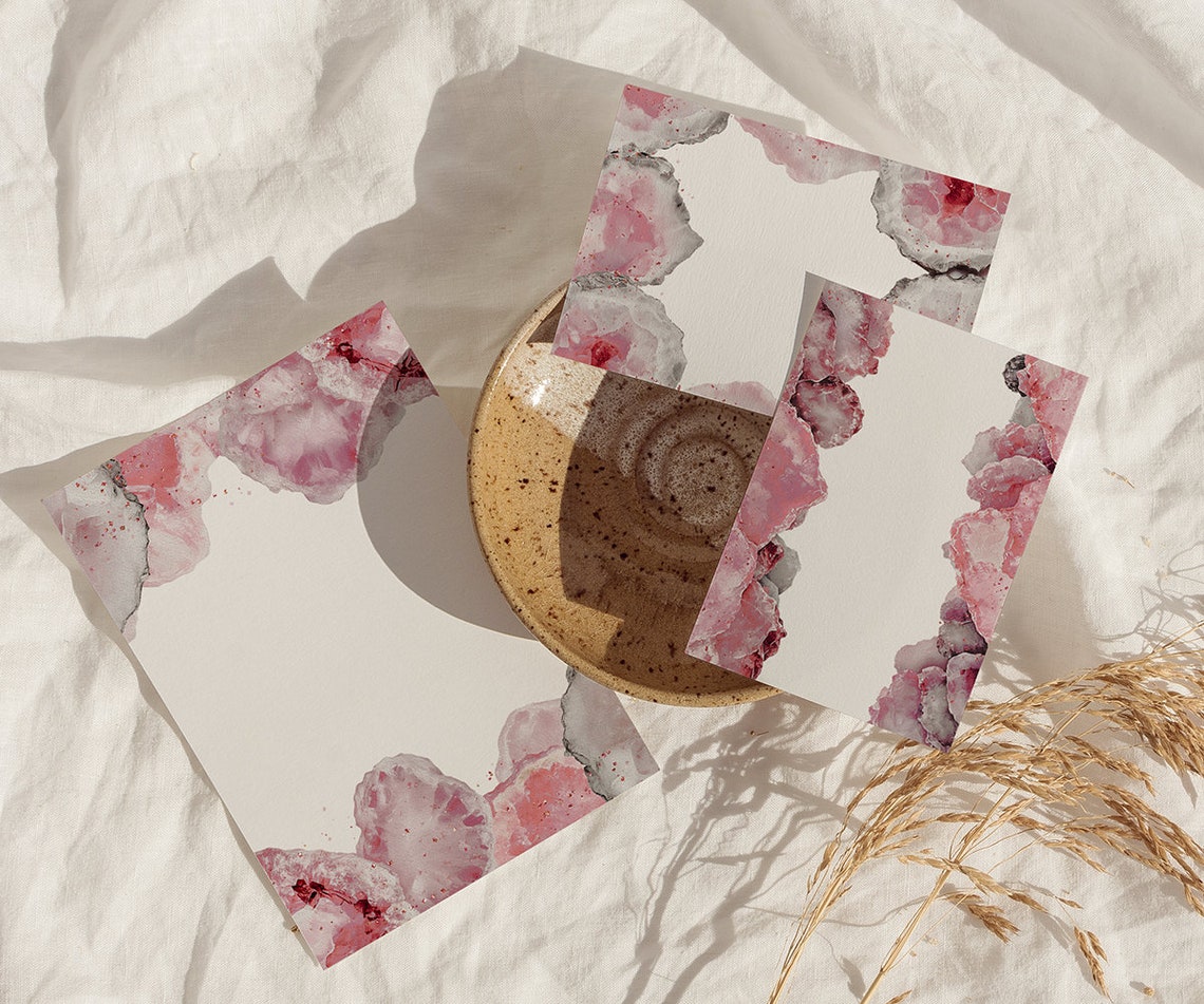 Abstract Gemstone Borders Clipart, Pink Crystal Border PNG, Transparent ...