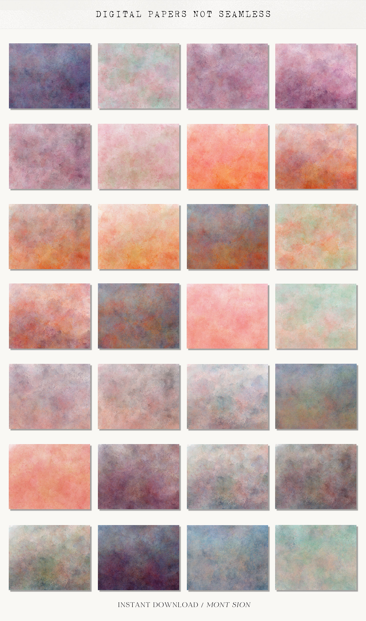 110 Huge Watercolor Digital Paper Pack, Watercolor Backgrounds ...