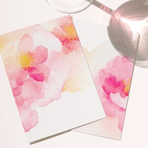 Abstract Flower Digital Paper Pack, Watercolor Floral Border Background ...