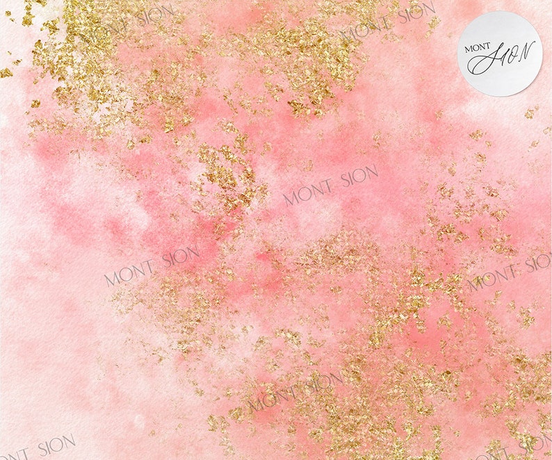 21 Watercolor Gold Glitter Digital Paper, Colorful/glitter Background ...