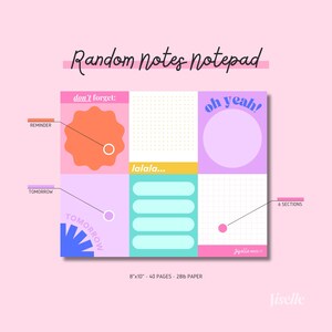 Random Notes Notepad - Etsy