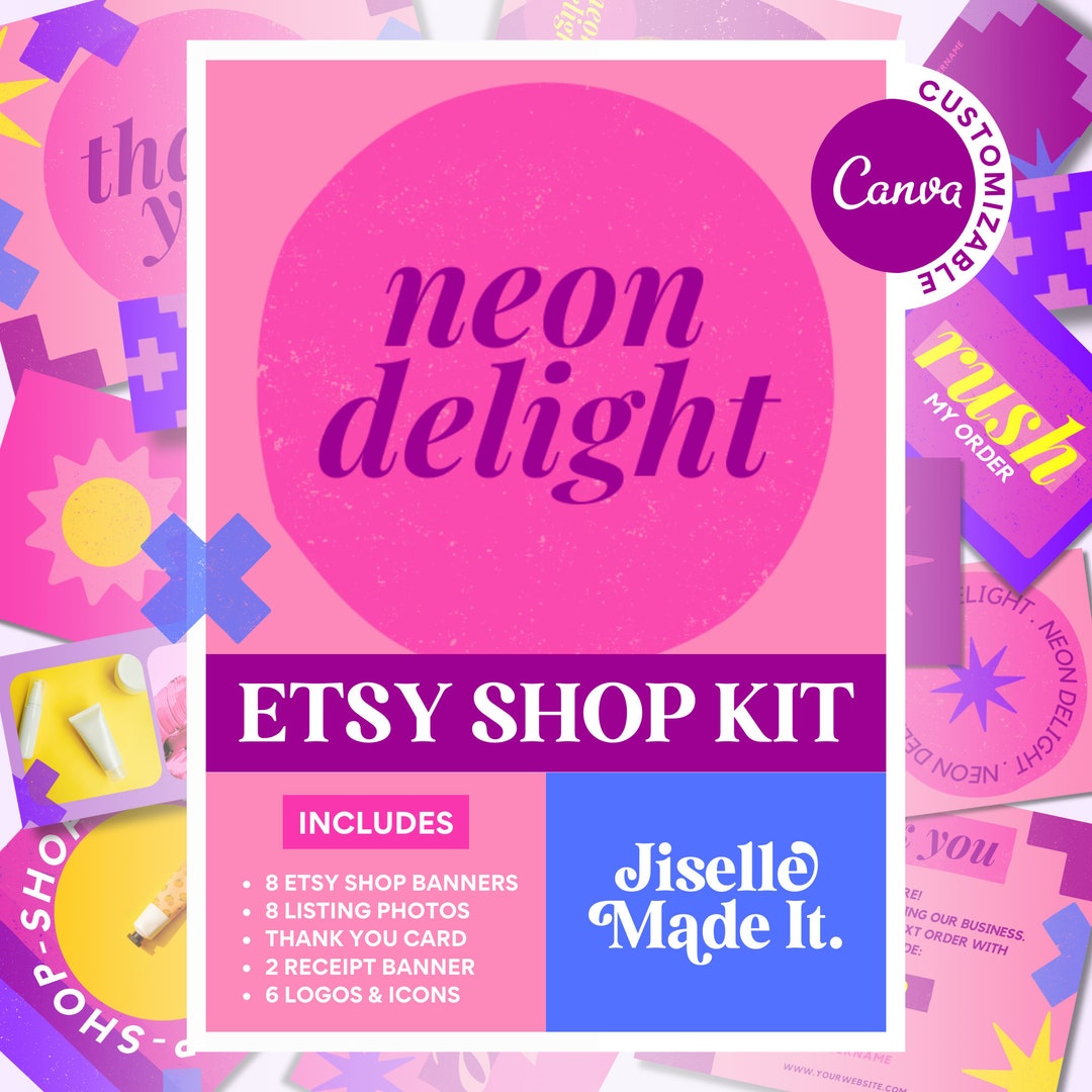 Etsy Shop Kit Etsy Banner Templates Etsy Store Listing Design Etsy