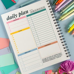 Christian Daily Planner, Wire Binding, 50 Pages, Daily Schedule, To-do ...