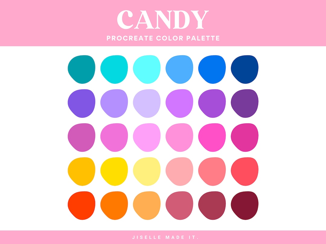 Procreate Color Palette, HEX Codes, Procreate Color Swatches, iPad ...