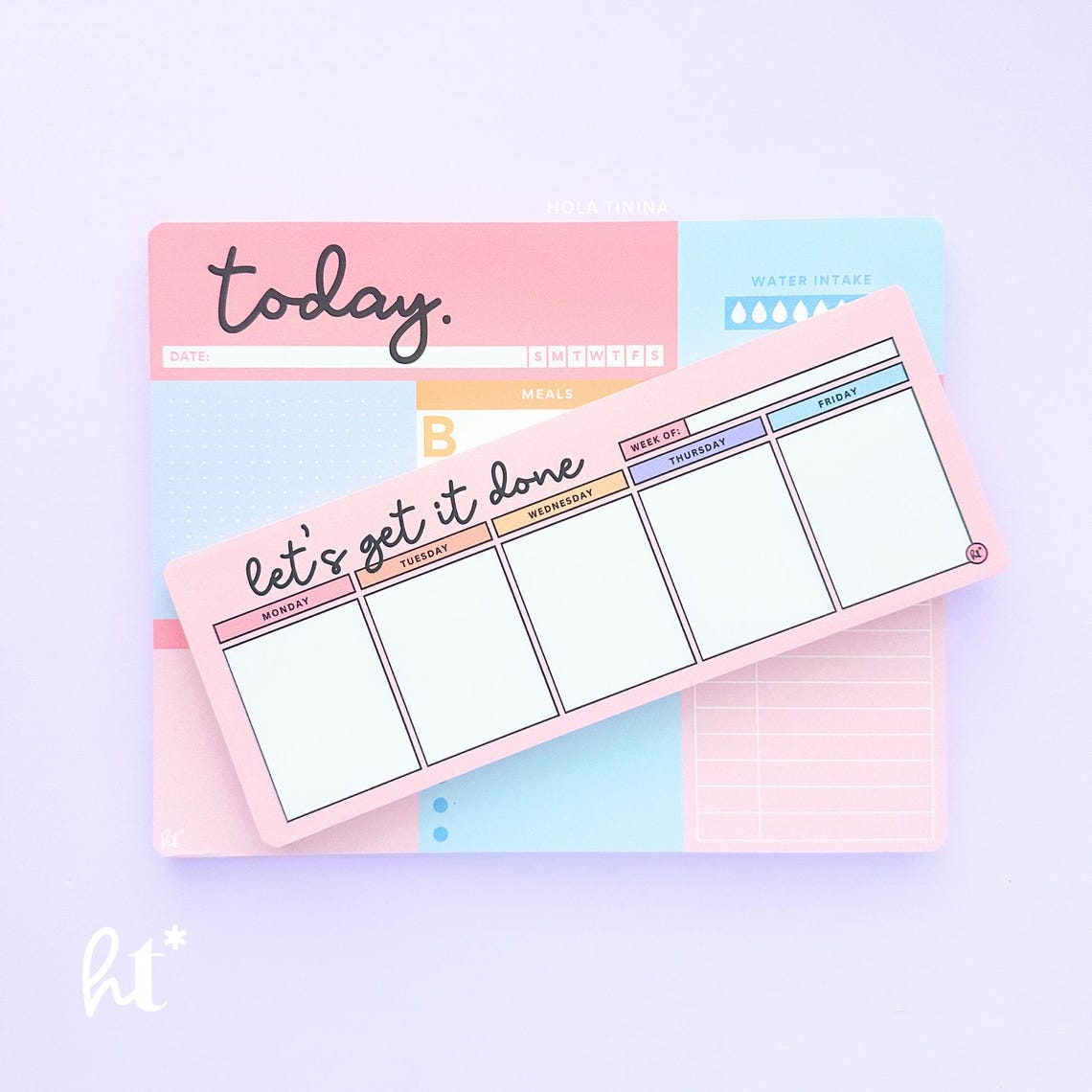 Let's Get It Done Weekly Overview Notepad Planner | Weekday Plan ...