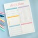 Daily Planner, Notepad, 50 Pages, Tear-off Pages, Daily Schedule, To-do ...