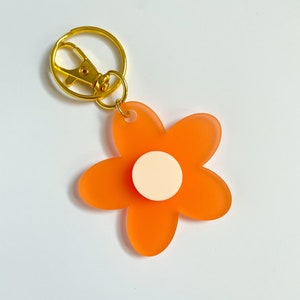 Flower Keychains, Backpack Tag, Bag Tag, Charm, Acrylic Keychain, Key ...