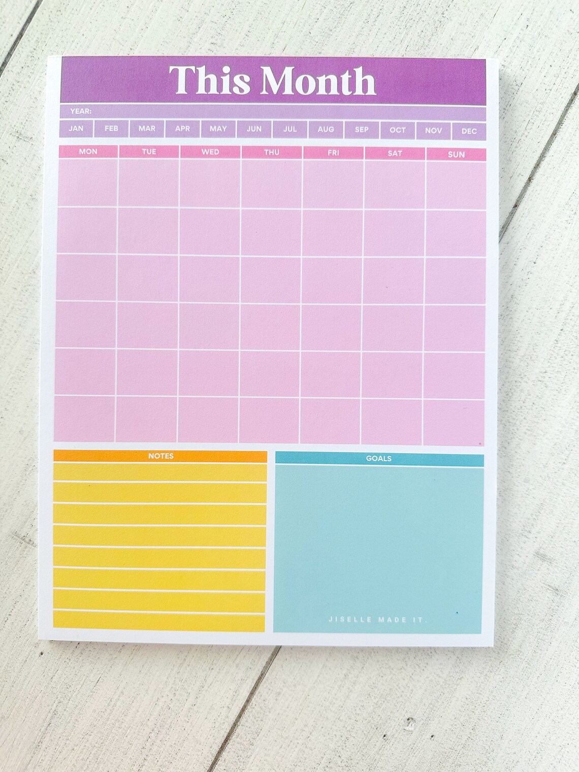 This Month Notepad Planner - Etsy