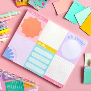 Colorful Random Notes Notepad Planner, Handmade Notepad, Reminders, To ...